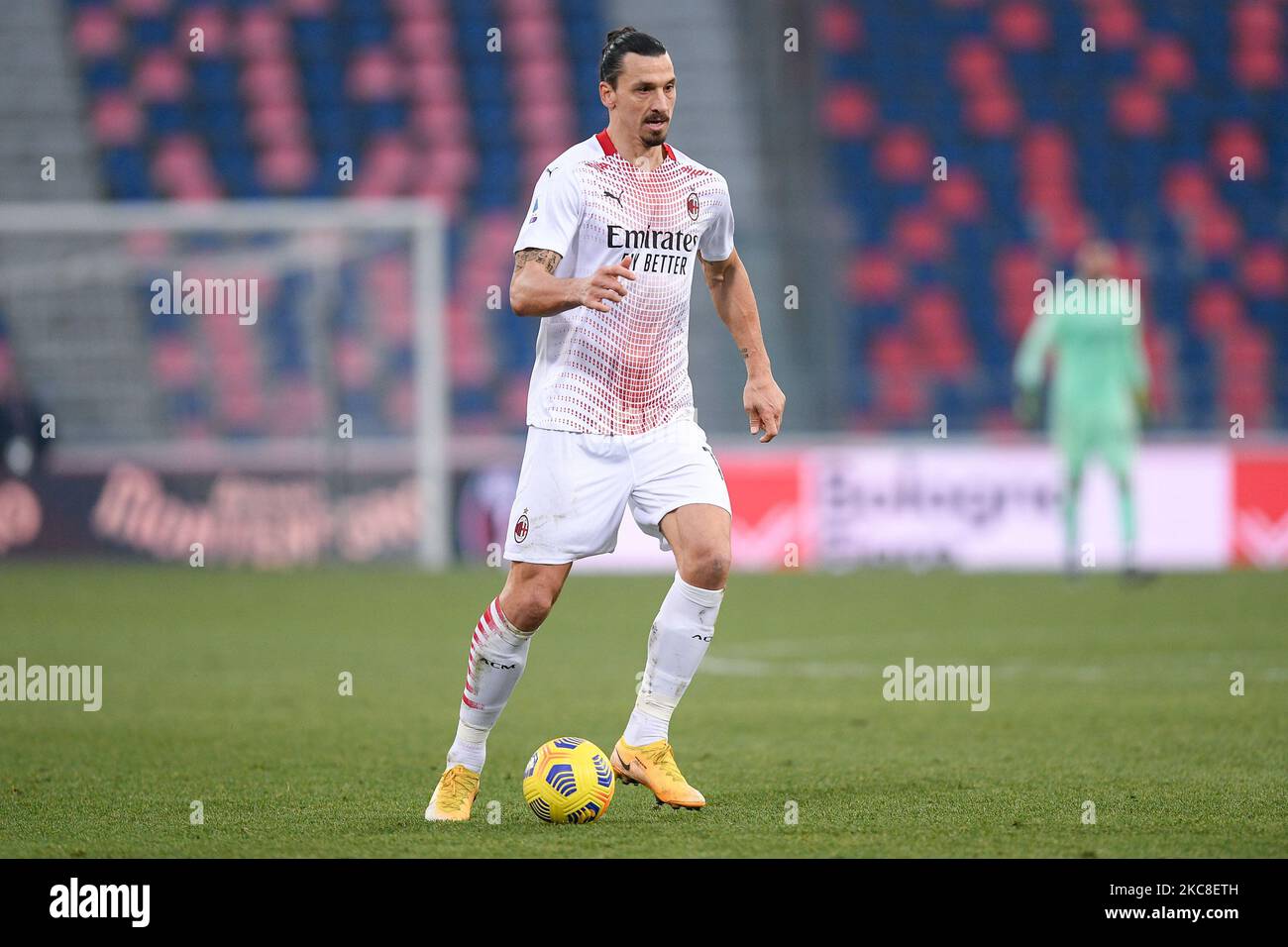 Zlatan Ibrahimovic of AC Milan during the Serie A match between Bologna ...