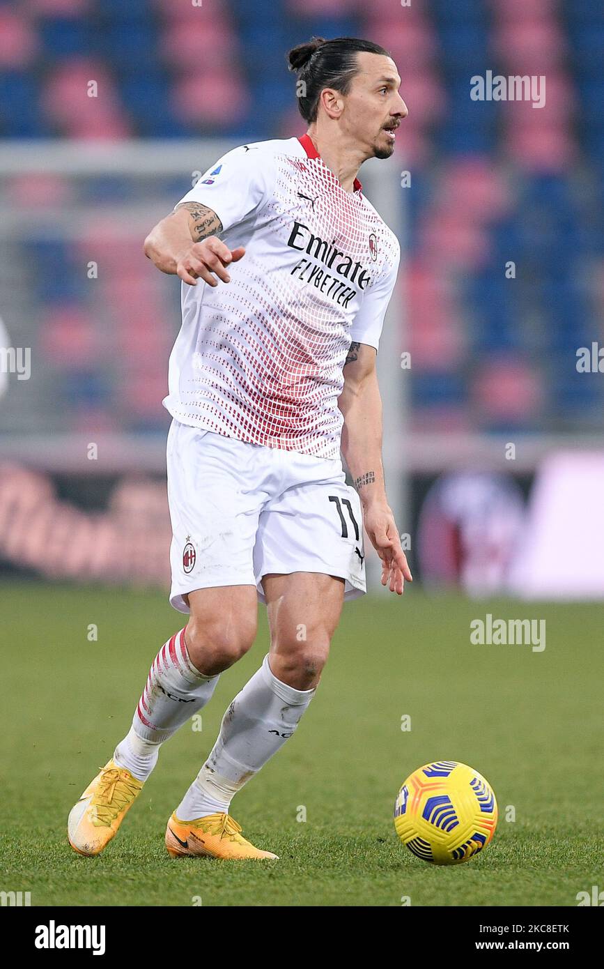 Zlatan Ibrahimovic of AC Milan during the Serie A match between Bologna ...