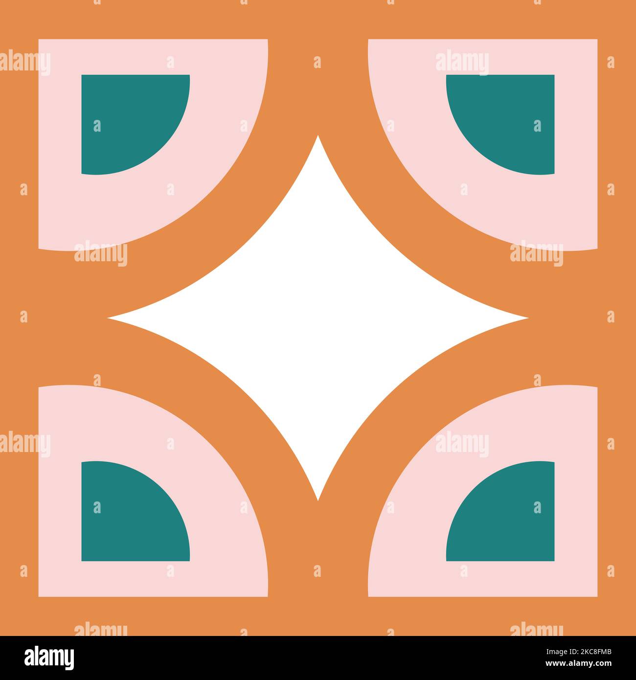 Ornamental square frame of simple geometric shapes in trendy wintery ...