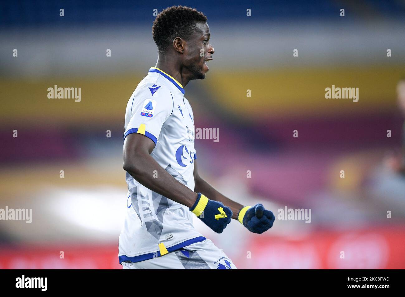 Ebrima Colley of Hellas Verona celebrates after scoring first goal ...