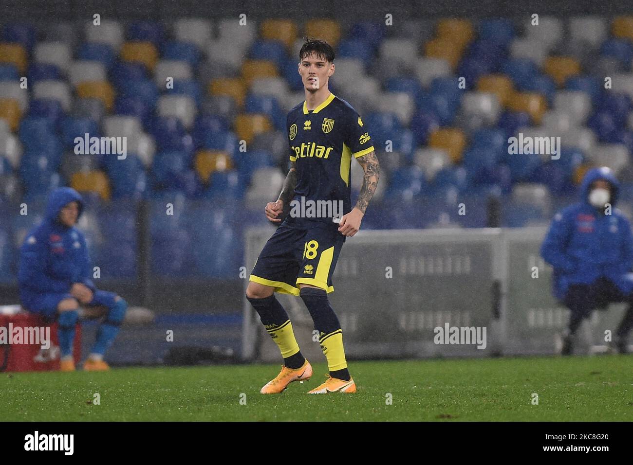 Dennis Man of Parma Calcio during the Serie A match between SSC Napoli ...