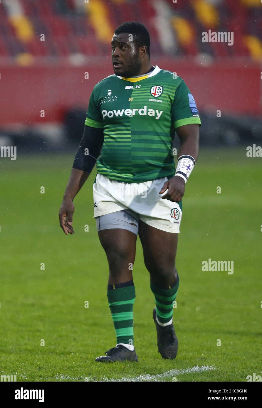 Lovejoy Chawatama of London Irish making his fifty Appearance during ...