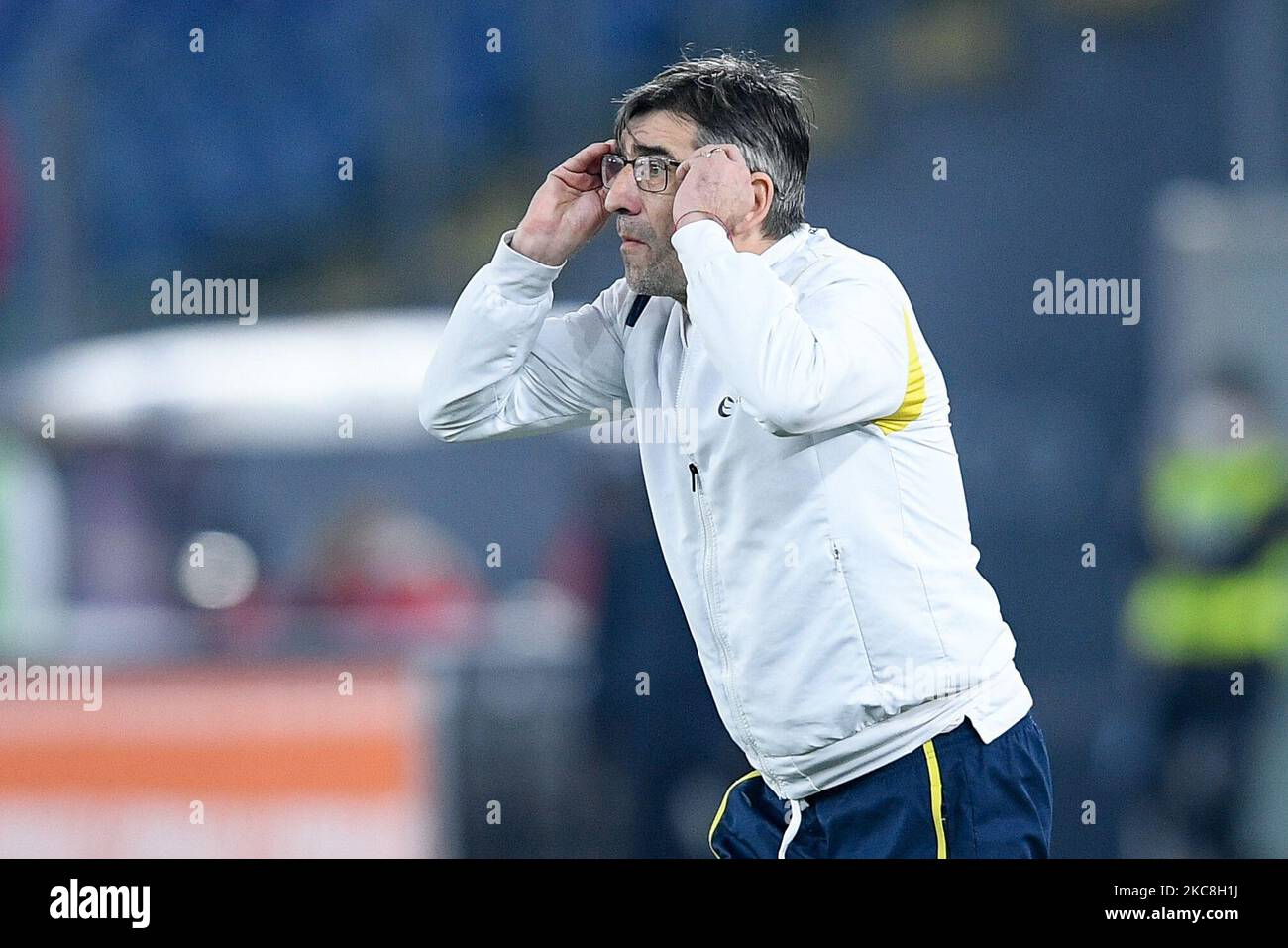 Ivan Juric manager of Hellas Verona looks incredulous during the Serie ...