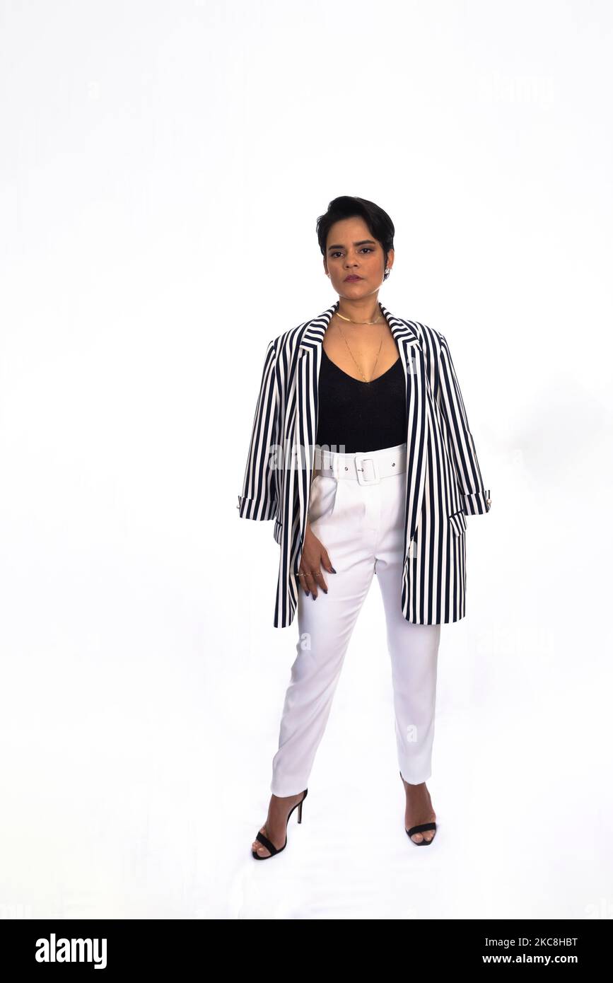 Confident pretty business woman being ready to work. Concept of trust ...