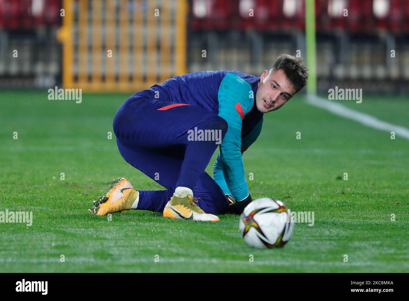 Arnau Tenas of FC Barcelona during the Spanish Copa del Rey match ...