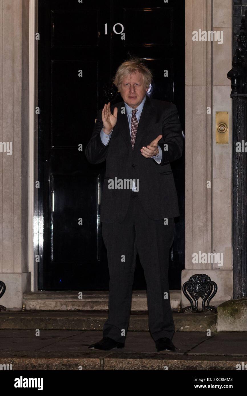 British Prime Minister Boris Johnson takes part in the national ...