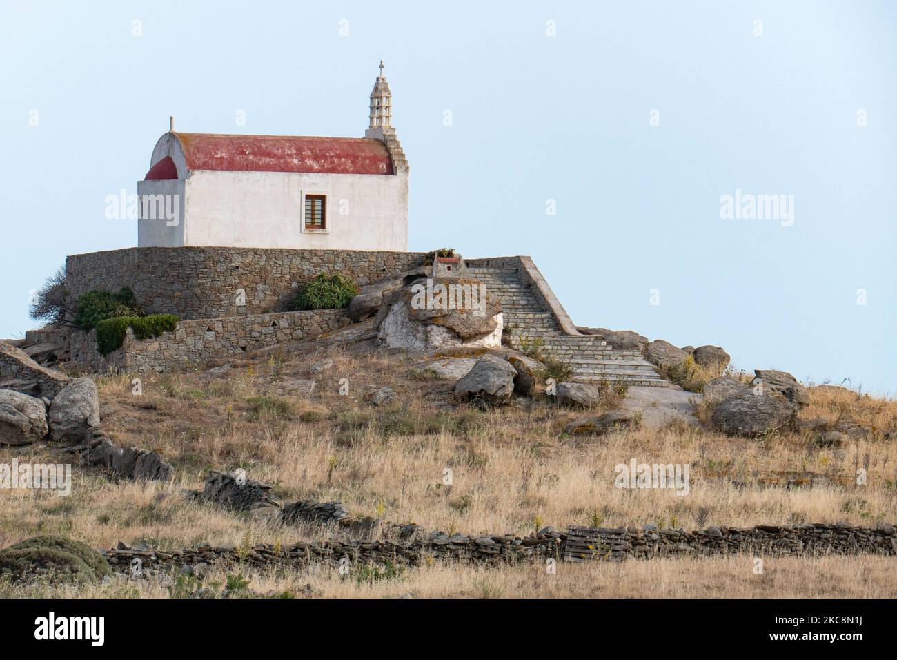 Beautiful chapel in Mykonos across the whole island, a landmark for ...