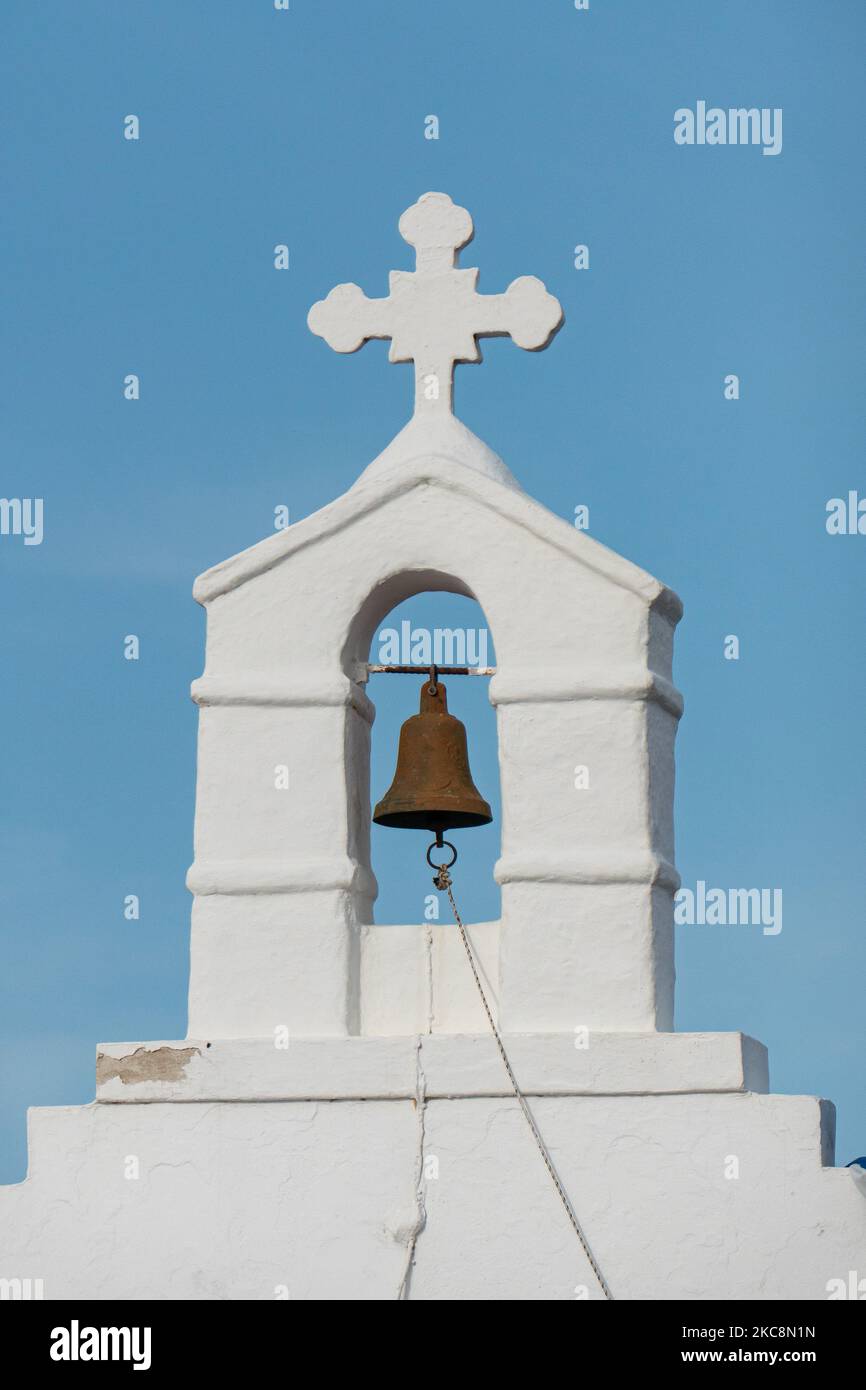Beautiful chapel in Mykonos across the whole island, a landmark for ...