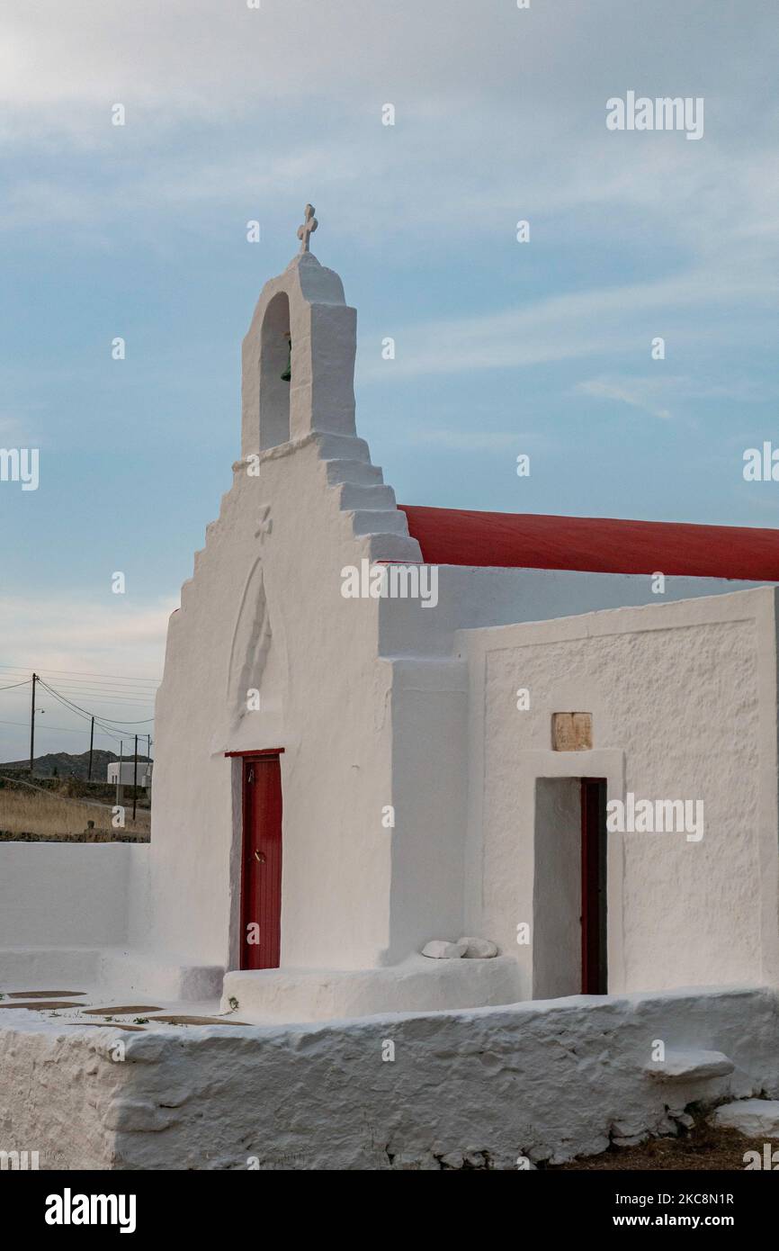 Beautiful chapel in Mykonos across the whole island, a landmark for ...
