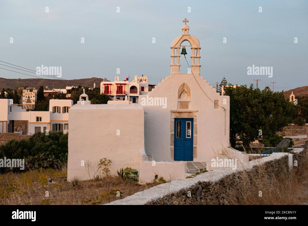 Beautiful chapel in Mykonos across the whole island, a landmark for ...