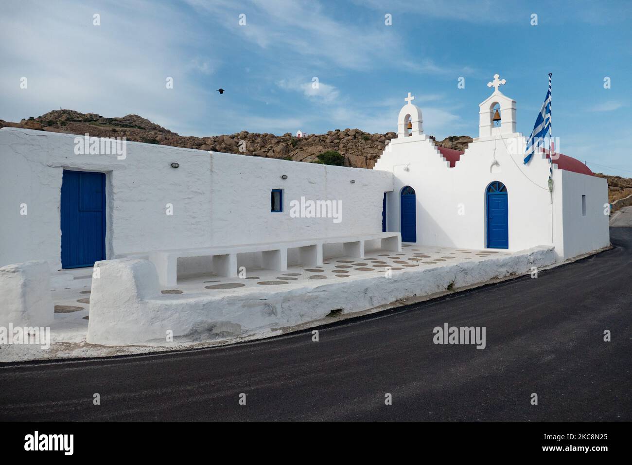 Beautiful chapel in Mykonos across the whole island, a landmark for ...