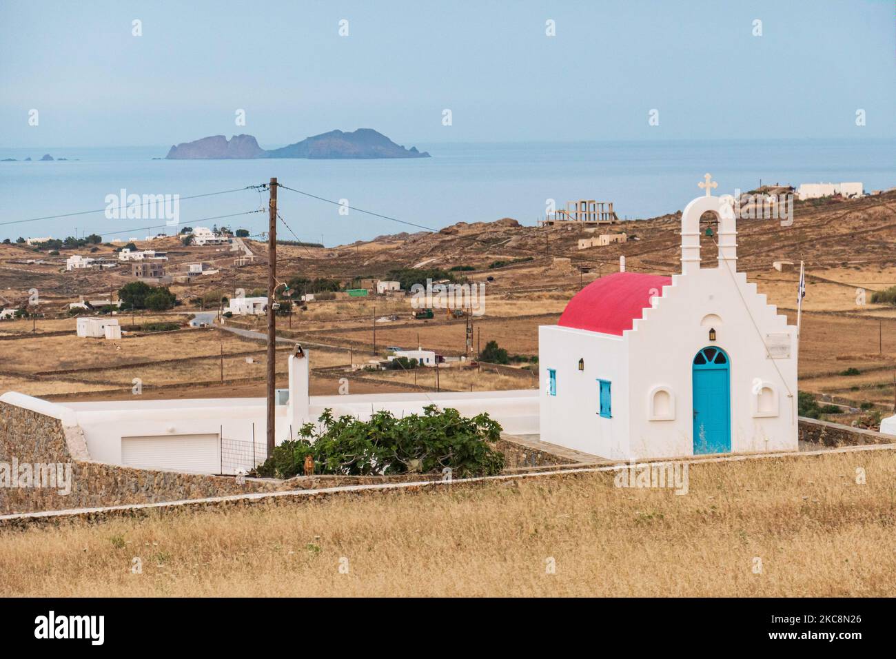 Beautiful chapel in Mykonos across the whole island, a landmark for ...