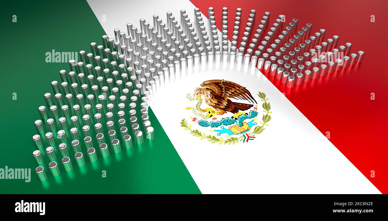 Mexico flag - voting, parliamentary election concept - 3D illustration ...