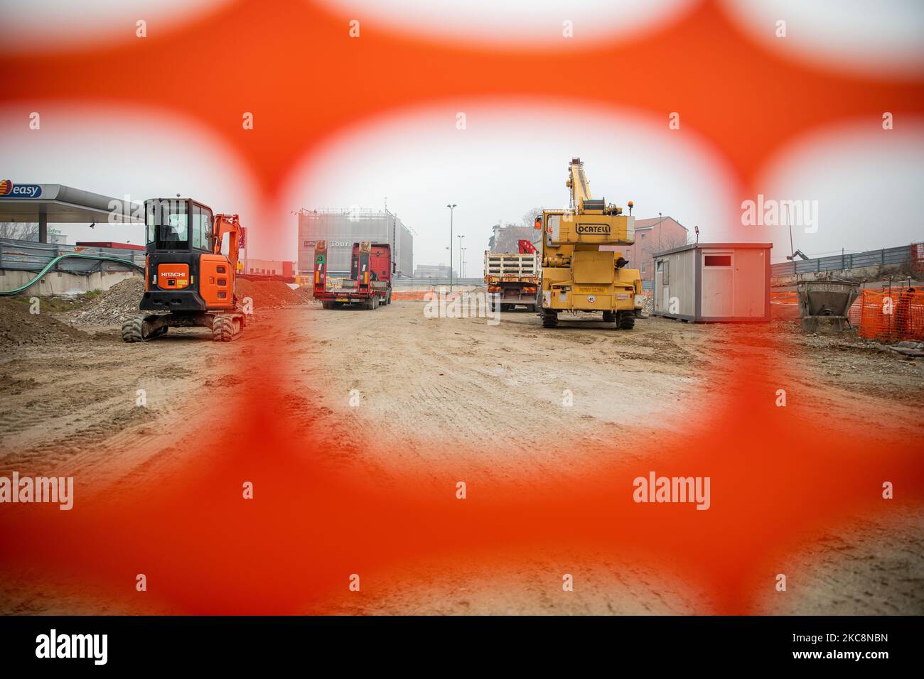 The inspection at the construction site of the extension of Line M1 of ...