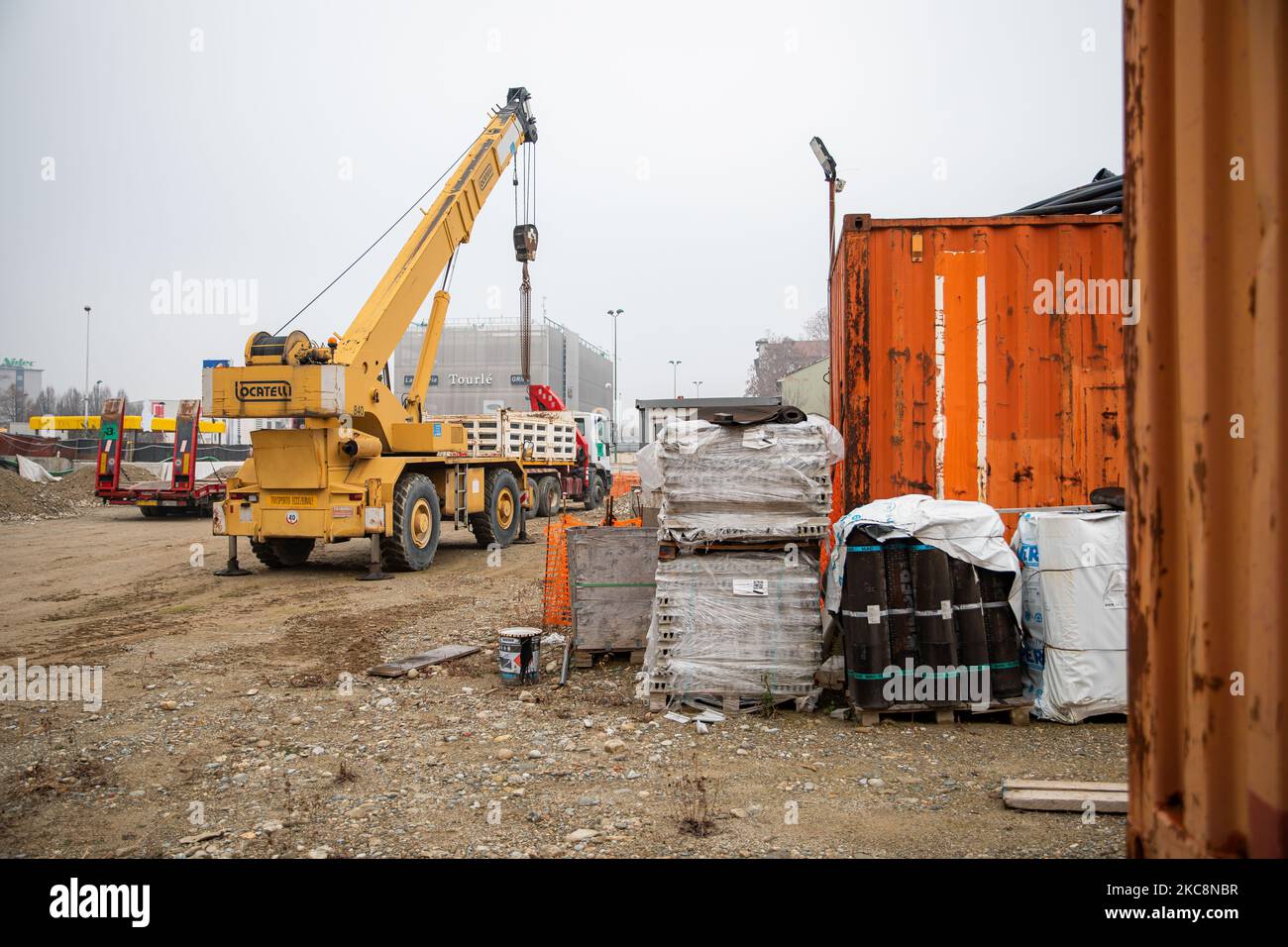 The inspection at the construction site of the extension of Line M1 of ...