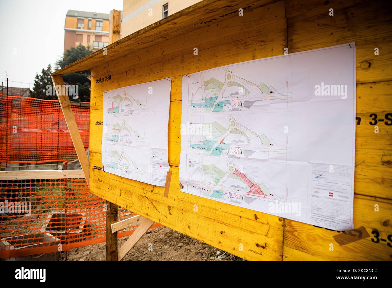 The inspection at the construction site of the extension of Line M1 of ...