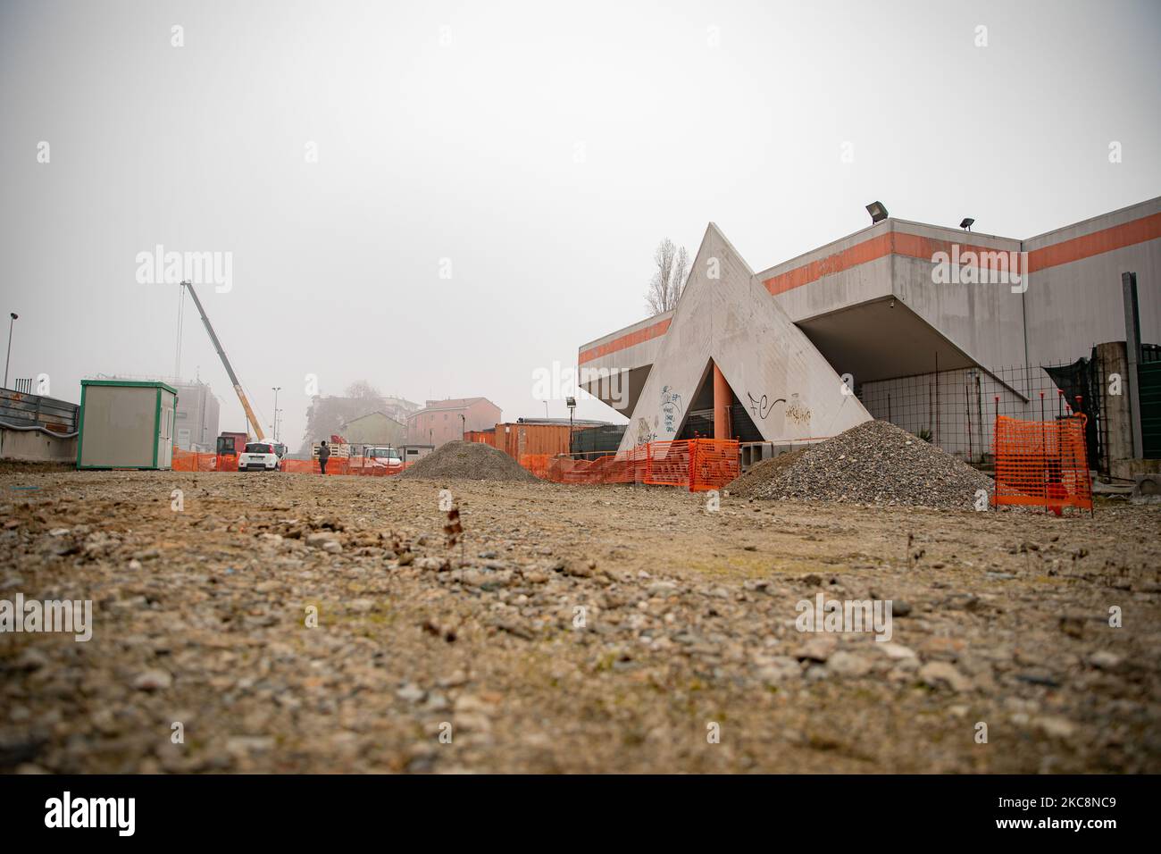 The inspection at the construction site of the extension of Line M1 of ...
