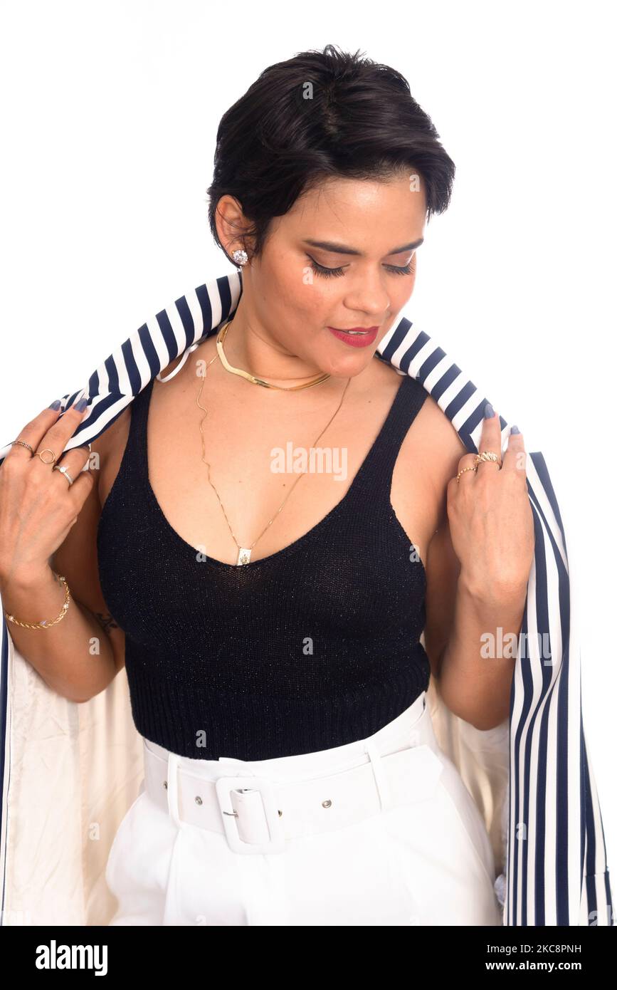 Confident pretty business woman being ready to work. Concept of trust ...