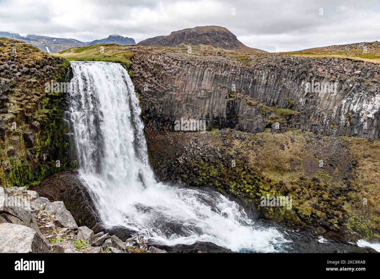 Svodufoss waterfall in the Snaefellsnes peninsula, western Iceland ...
