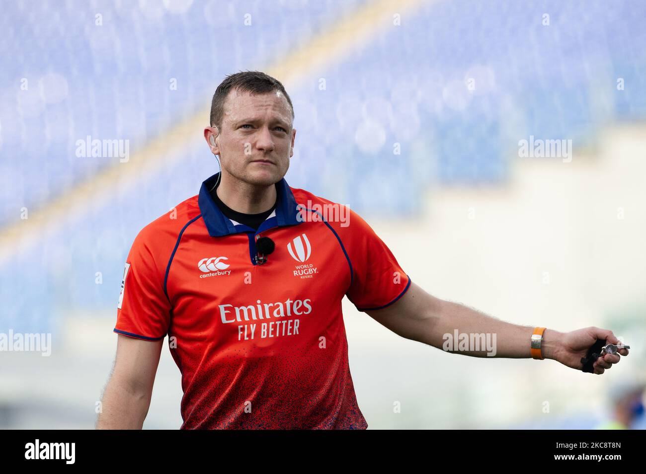 English referee Matthew Carley during the 2021 Guinness Six Nations ...