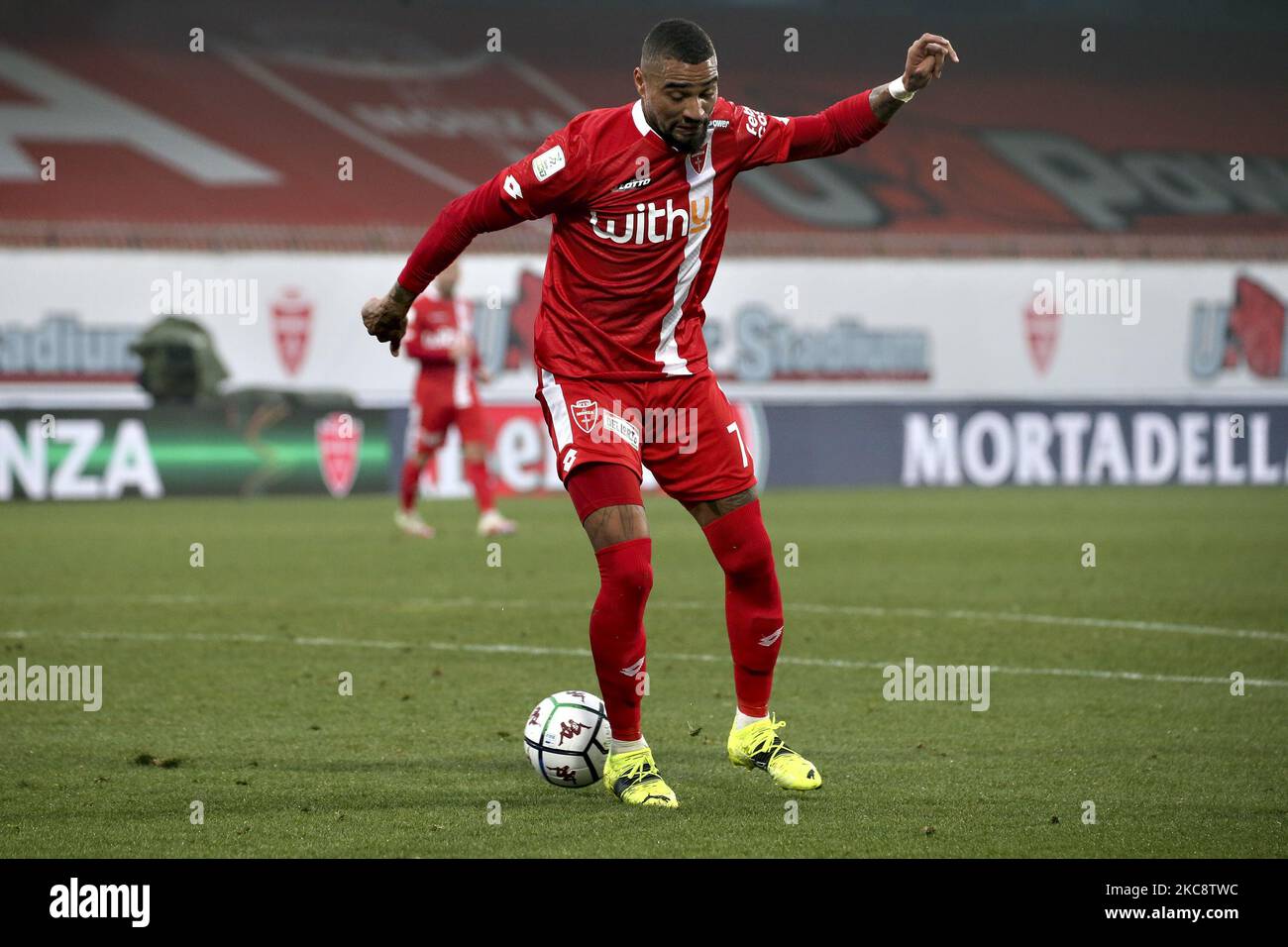 Kevin-Prince Boateng of AC Monza in action during the Serie B match ...