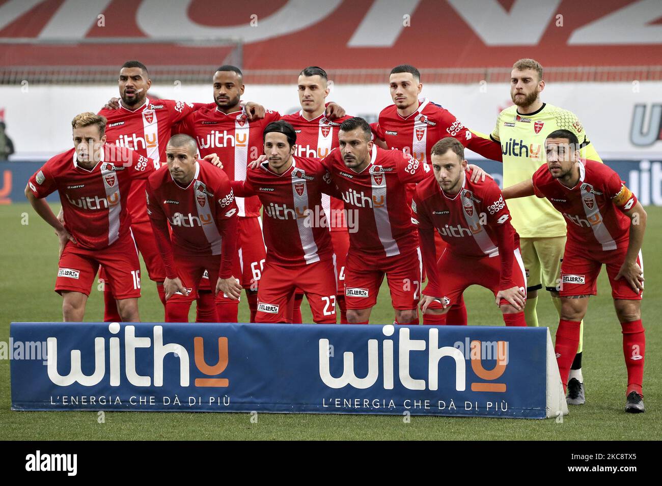 AC Monza starting line-up during the Serie B match between AC Monza and ...