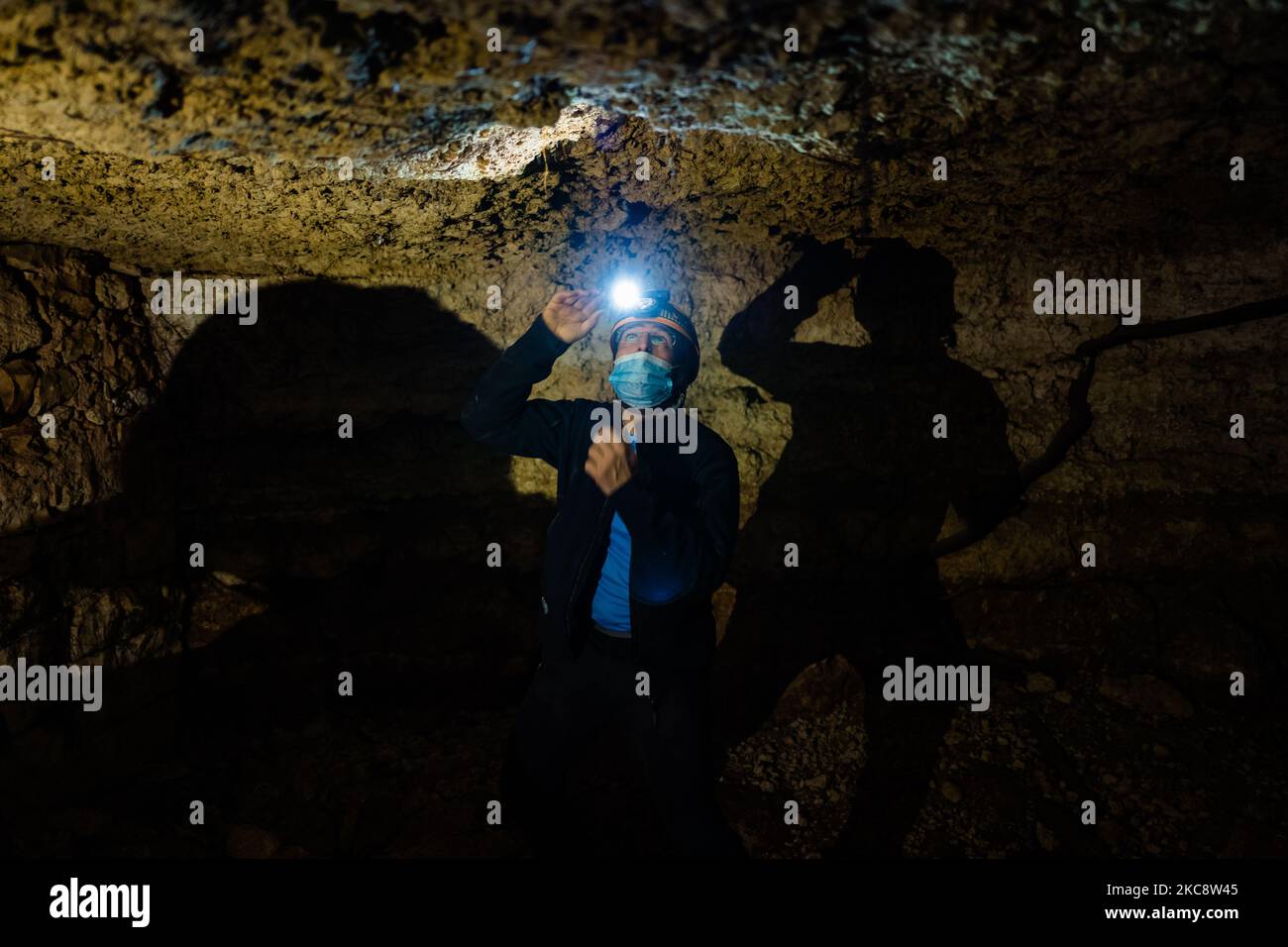 The president of the Melphicta KalipÃ¨ caves group, Fedele Messina, a ...