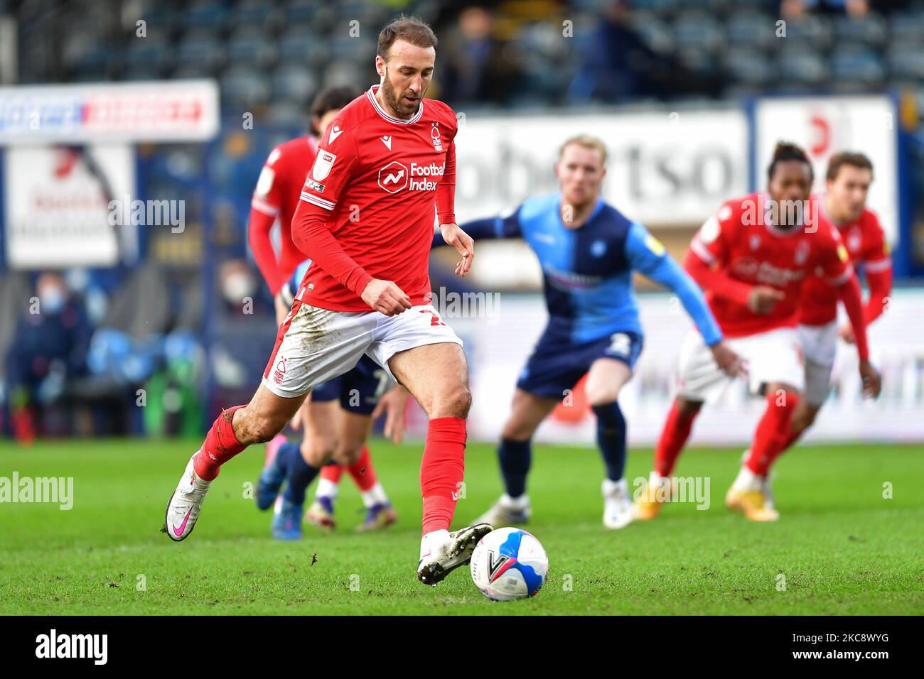 Glenn Murray (25) of Nottingham Forest runs up to take take a penalty ...