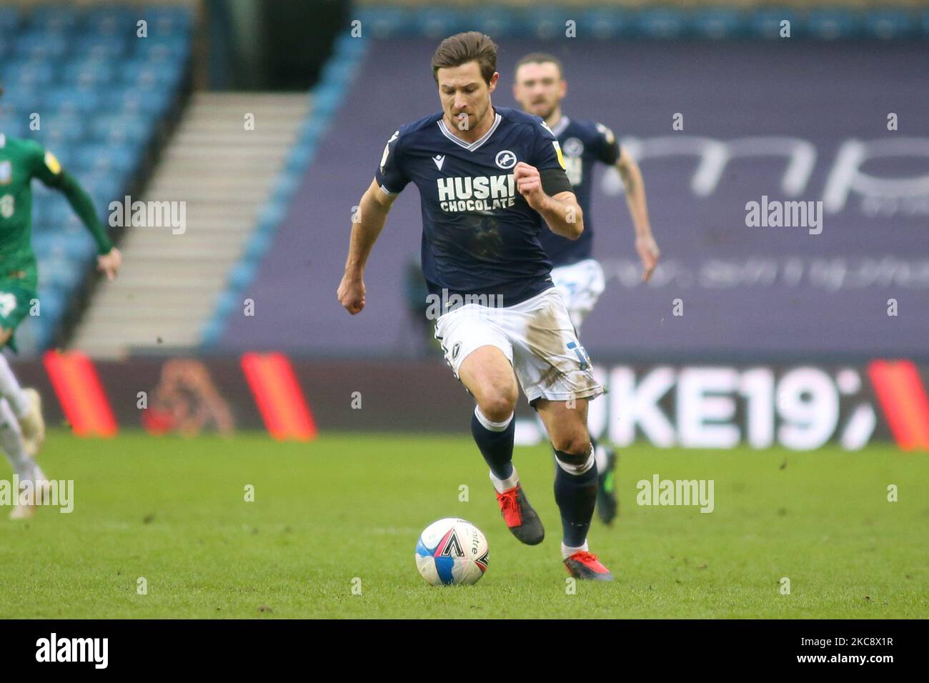 Ryan Leonard of Millwall controls the ball during the Sky Bet ...
