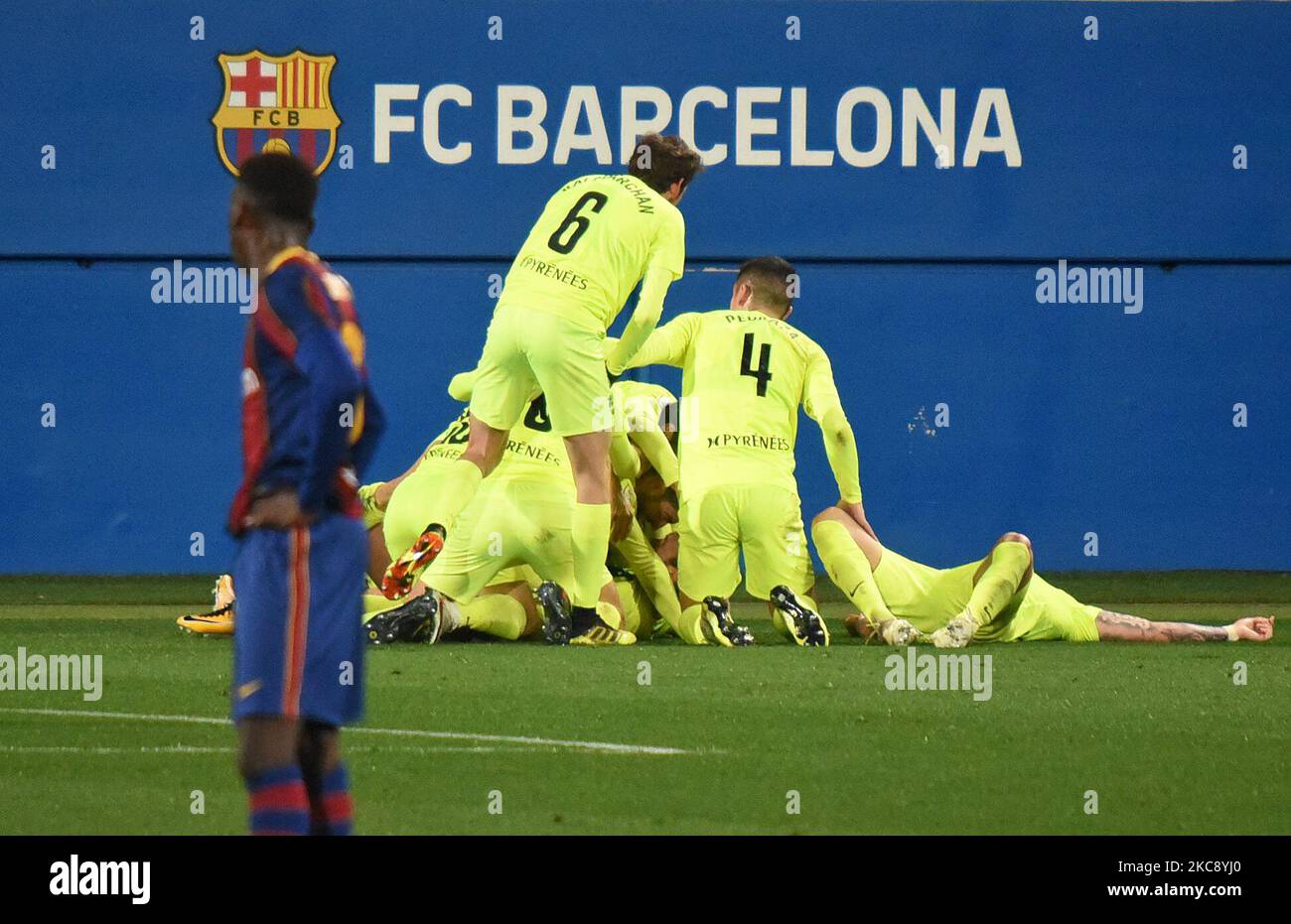 FC Andorra players goal celebration during the match between FC ...