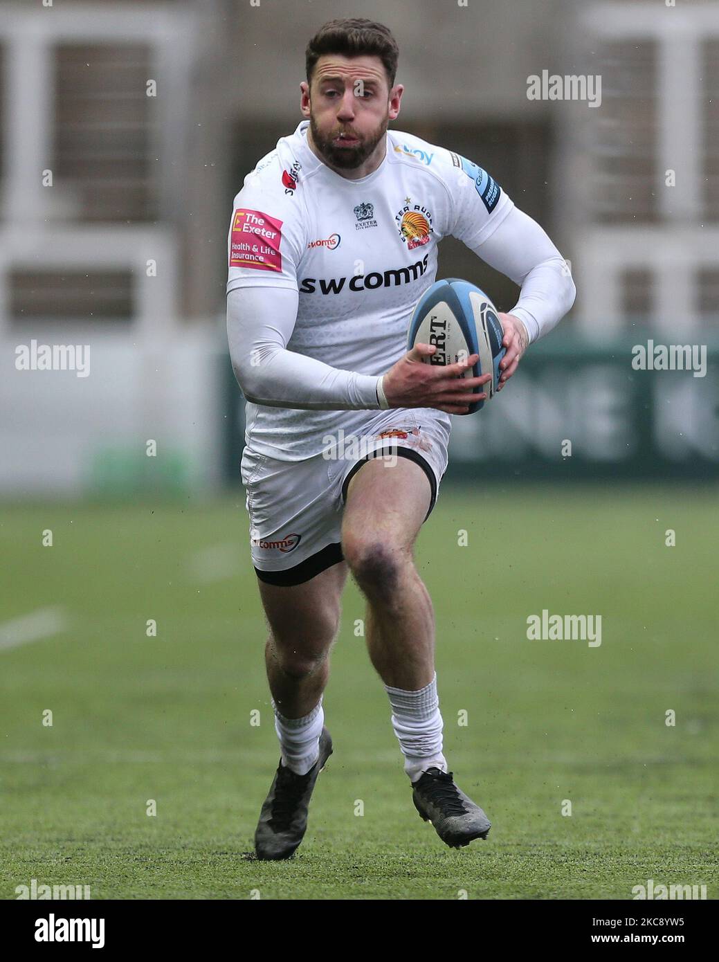 Alex Cuthbert of Exeter Chiefs during the Gallagher Premiership match ...