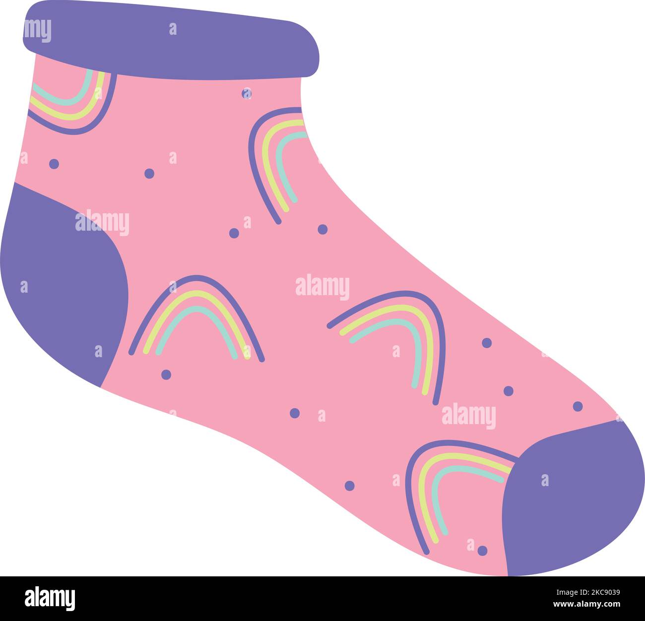 sock with colroed rainbows Stock Vector Image & Art - Alamy
