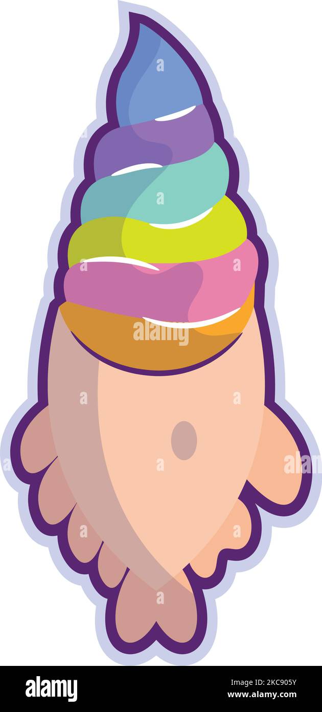 Isolated colored ice cream icon Vector Stock Vector Image & Art - Alamy