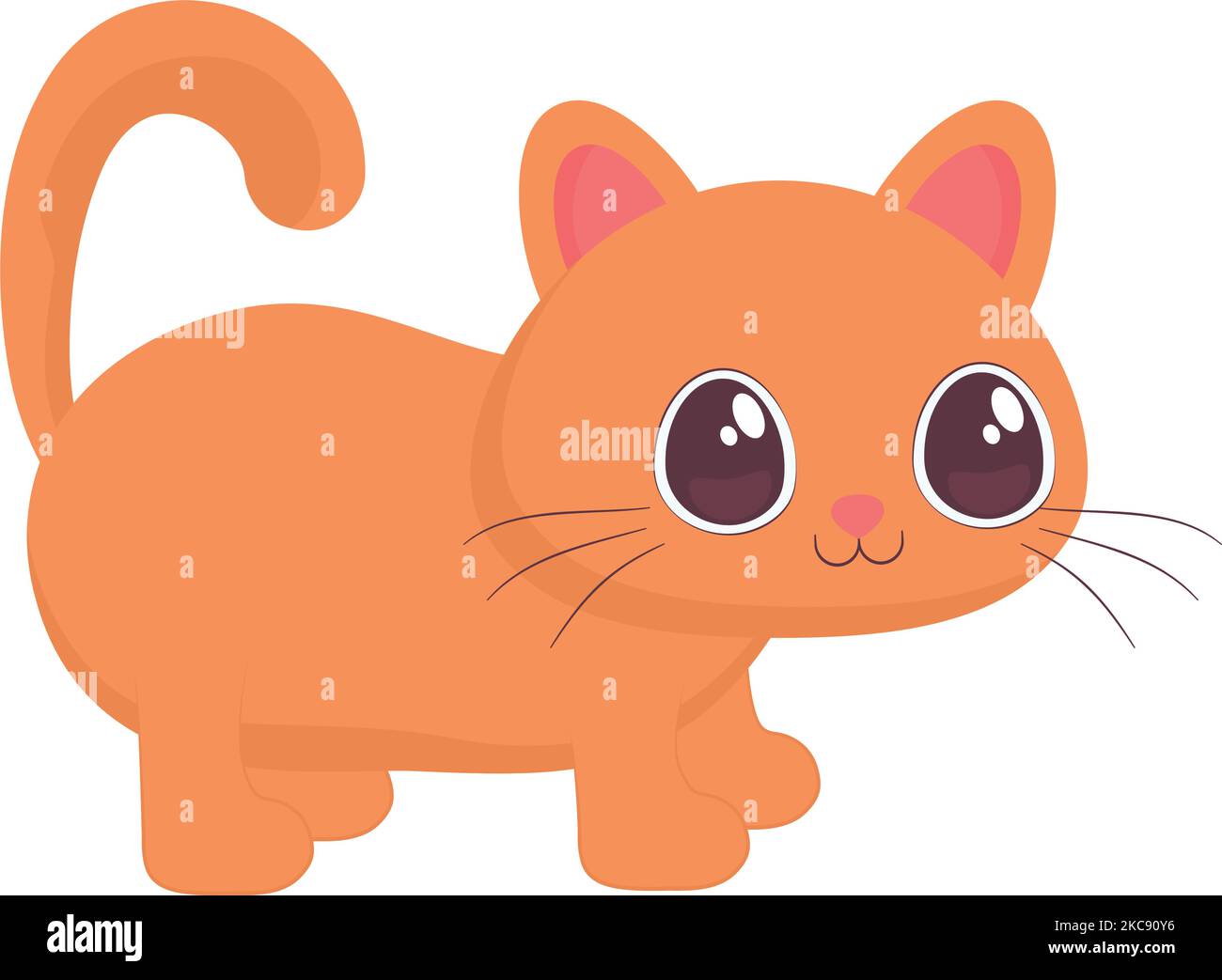 cute orange cat Stock Vector Image & Art - Alamy