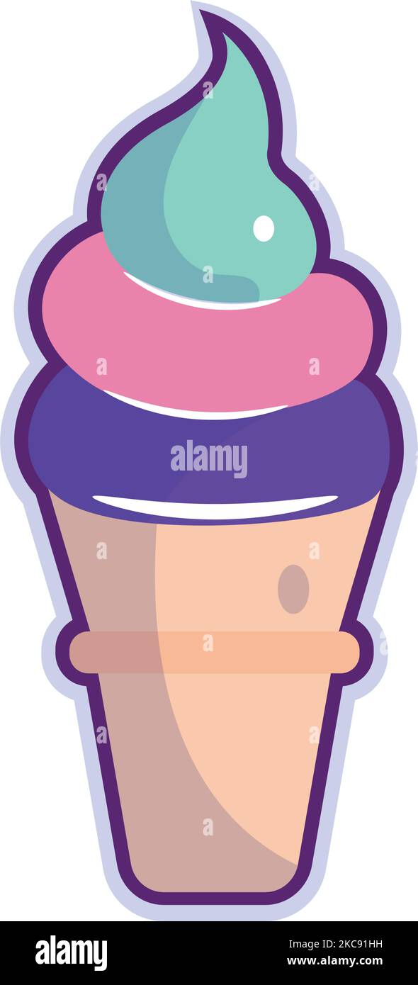 Isolated colored ice cream icon Vector Stock Vector Image & Art - Alamy
