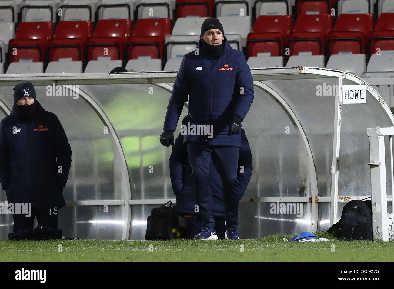 Hartlepool manager, Dave Challinor during the Vanarama National League ...