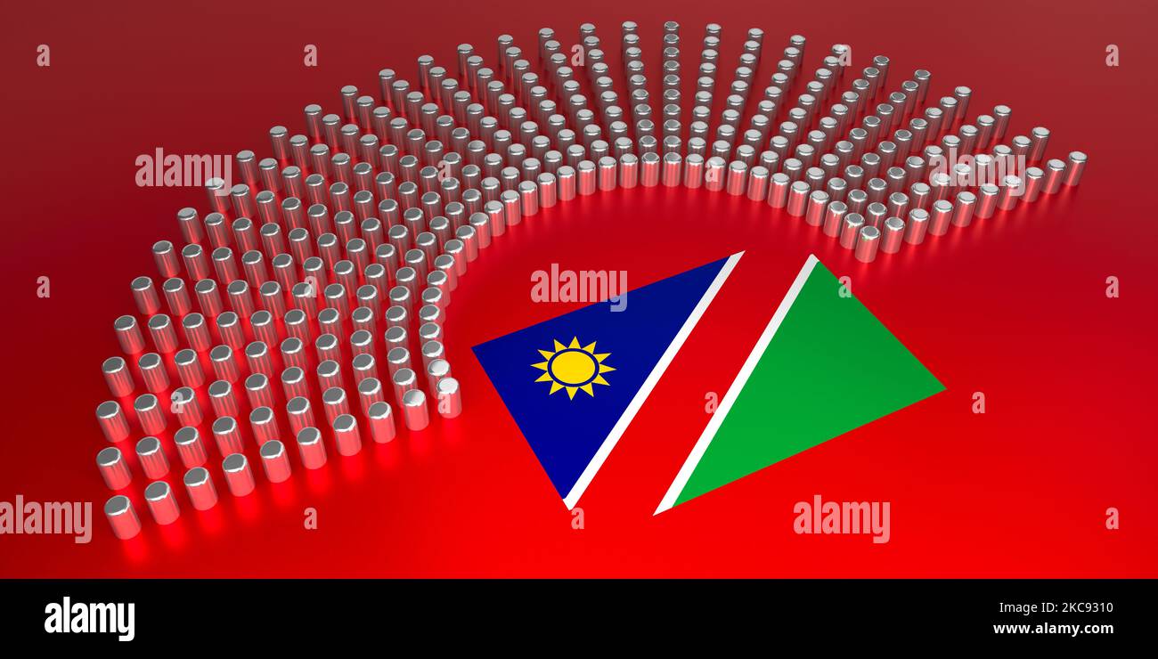 Namibia flag - voting, parliamentary election concept - 3D illustration ...
