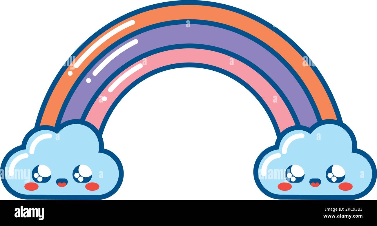 kawaii rainbow design Stock Vector Image & Art - Alamy