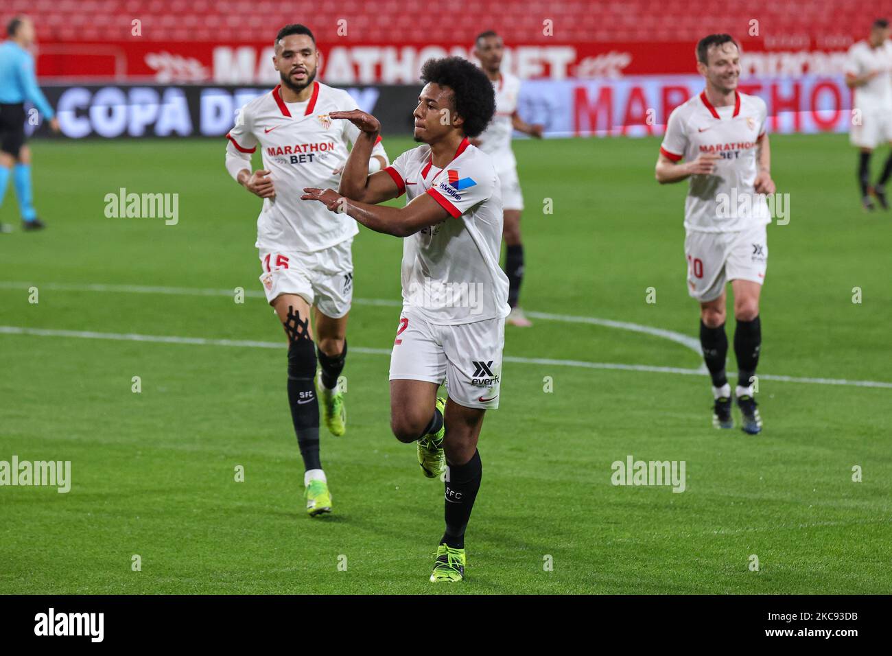 Jules kounde celebrates hi-res stock photography and images - Alamy