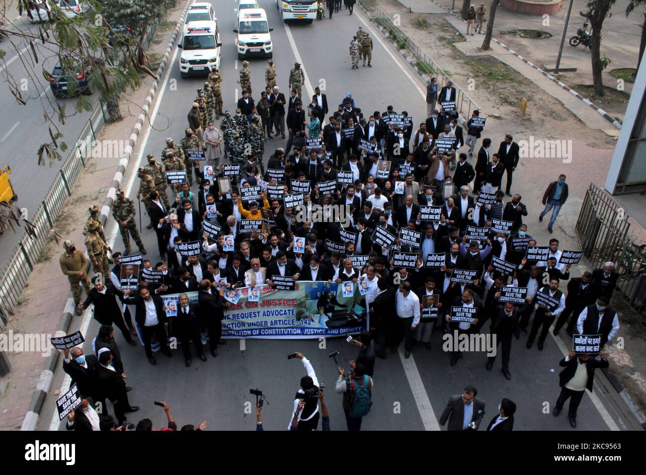 Lawyers participate in a protest march led by former Bombay HC judge ...