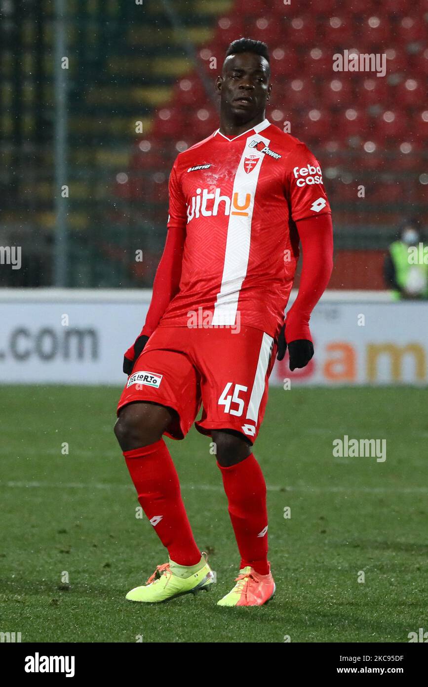 Mario Balotelli of AC Monza in action during the Serie B match between ...
