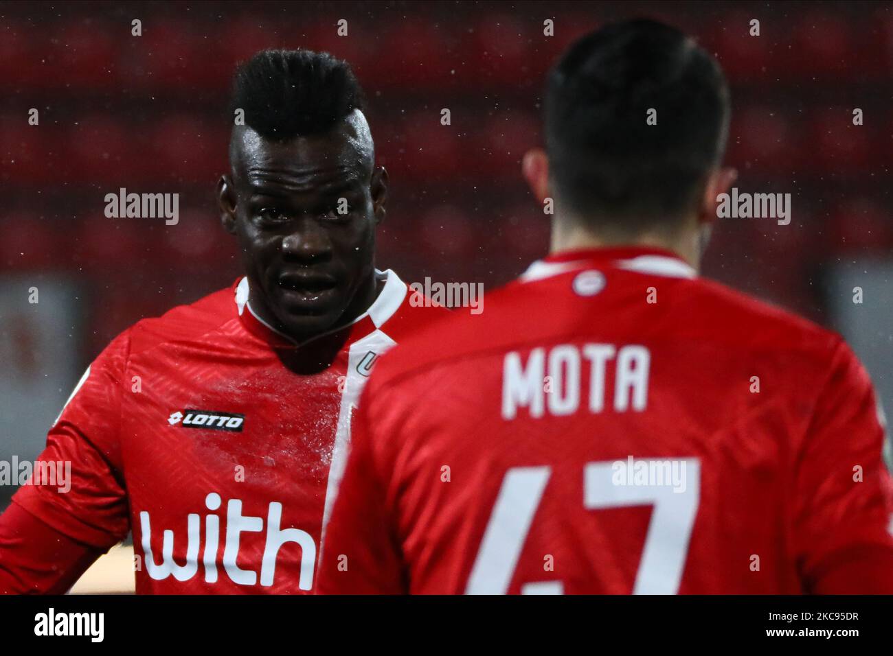 Mario Balotelli of AC Monza in action during the Serie B match between ...