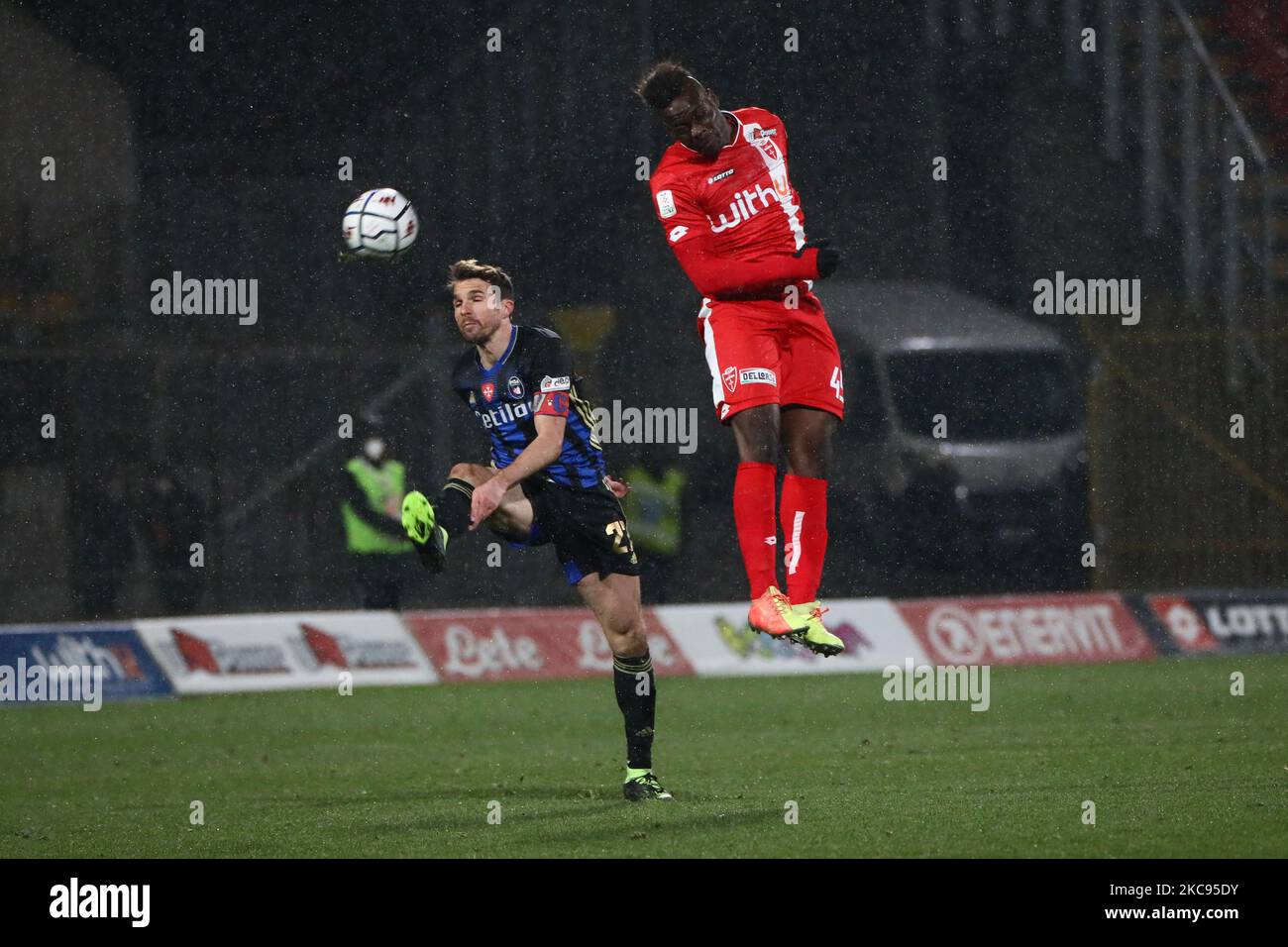 Mario Balotelli of AC Monza in action during the Serie B match between ...