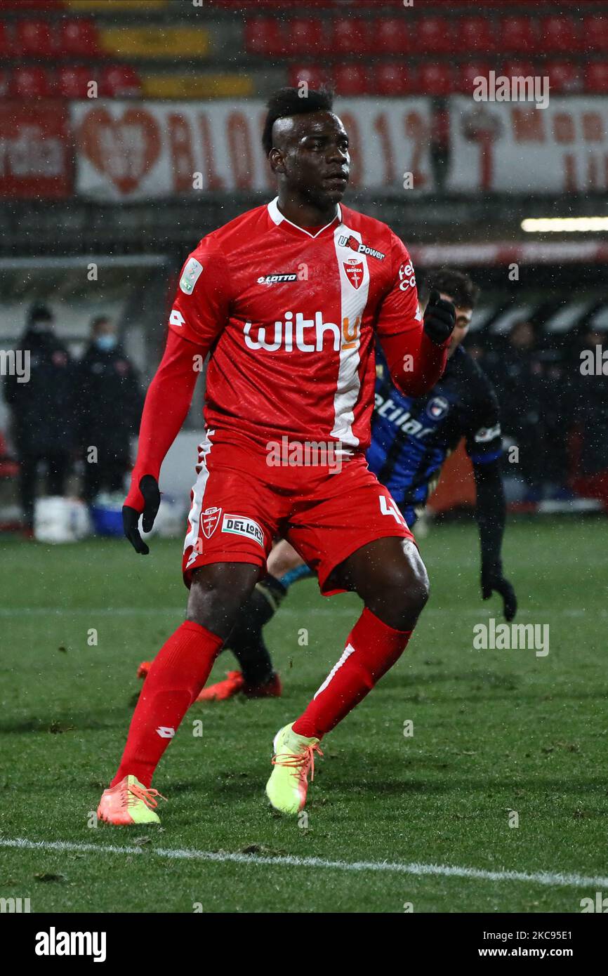 Mario Balotelli of AC Monza in action during the Serie B match between ...