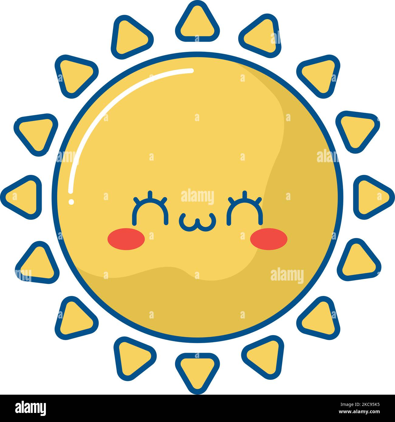 kawaii sun design Stock Vector Image & Art - Alamy
