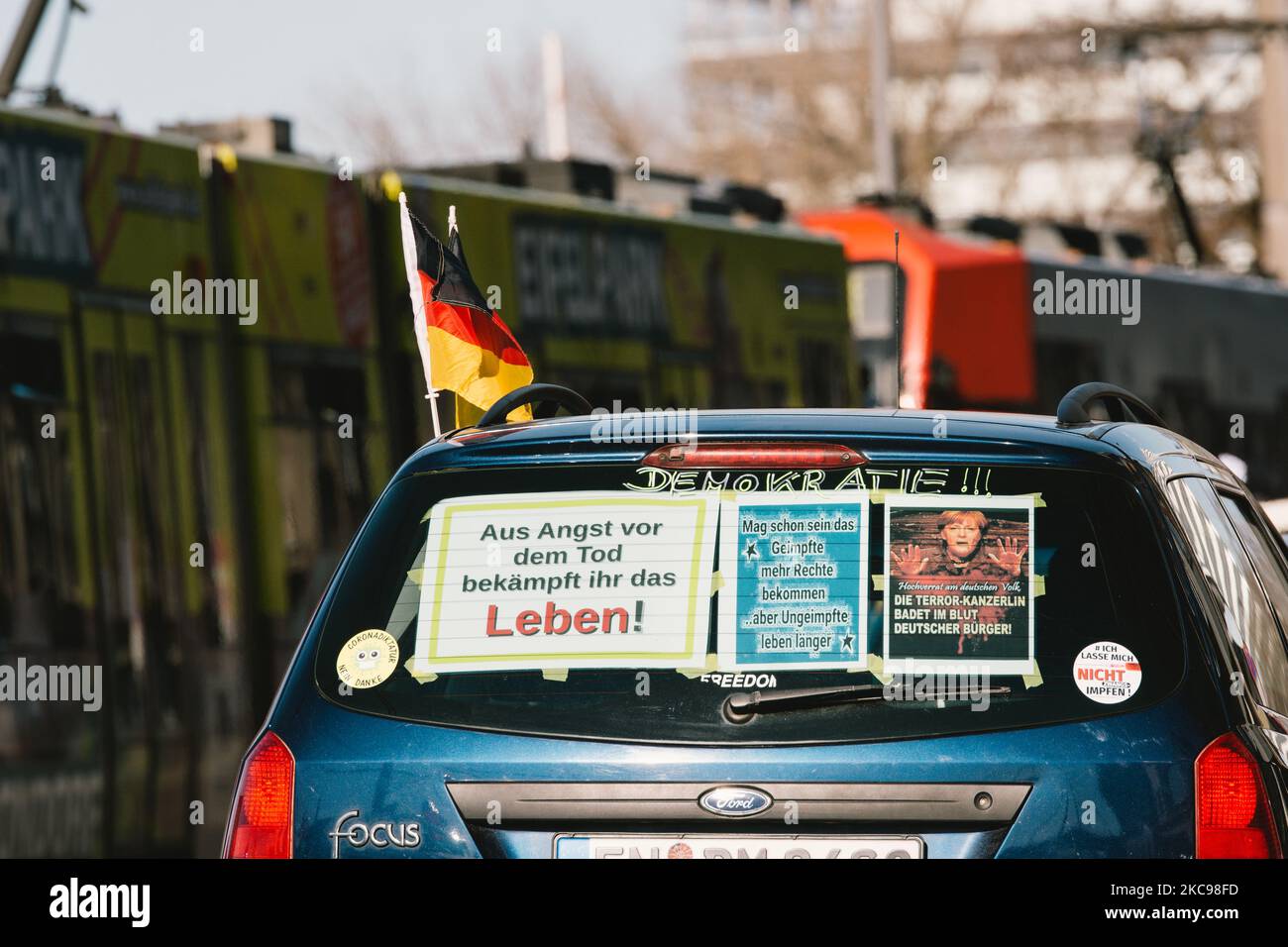 " out of fear of dead, fight for you life" is seen during querdenken ...