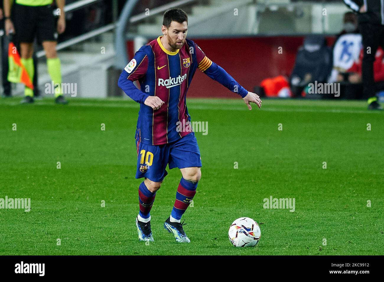 Lionel Messi of FC Barcelona during the Liga match between FC Barcelona ...