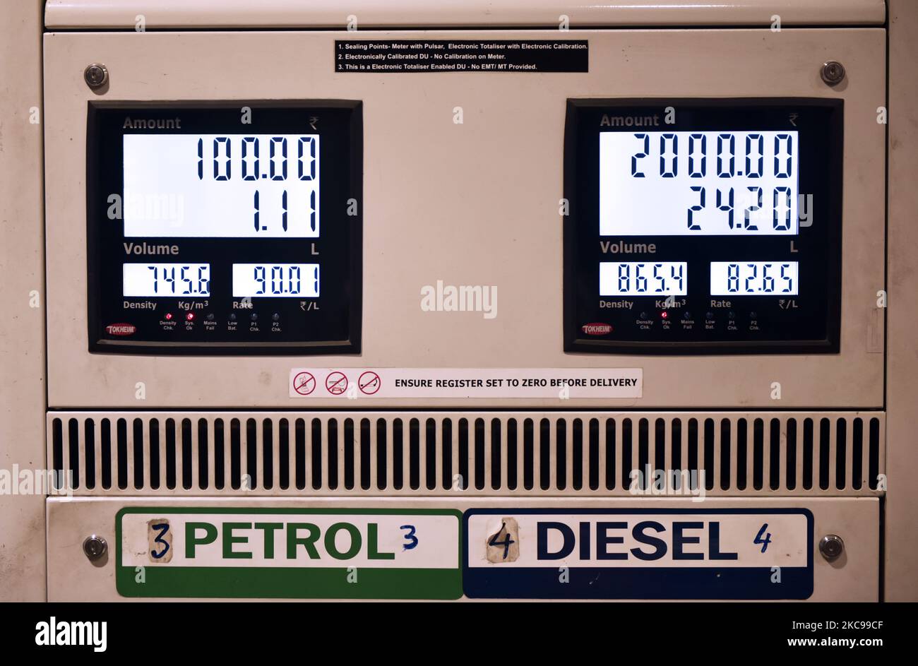 Fuel price hike in Kolkata, India, 14 February, 2021. The price of ...