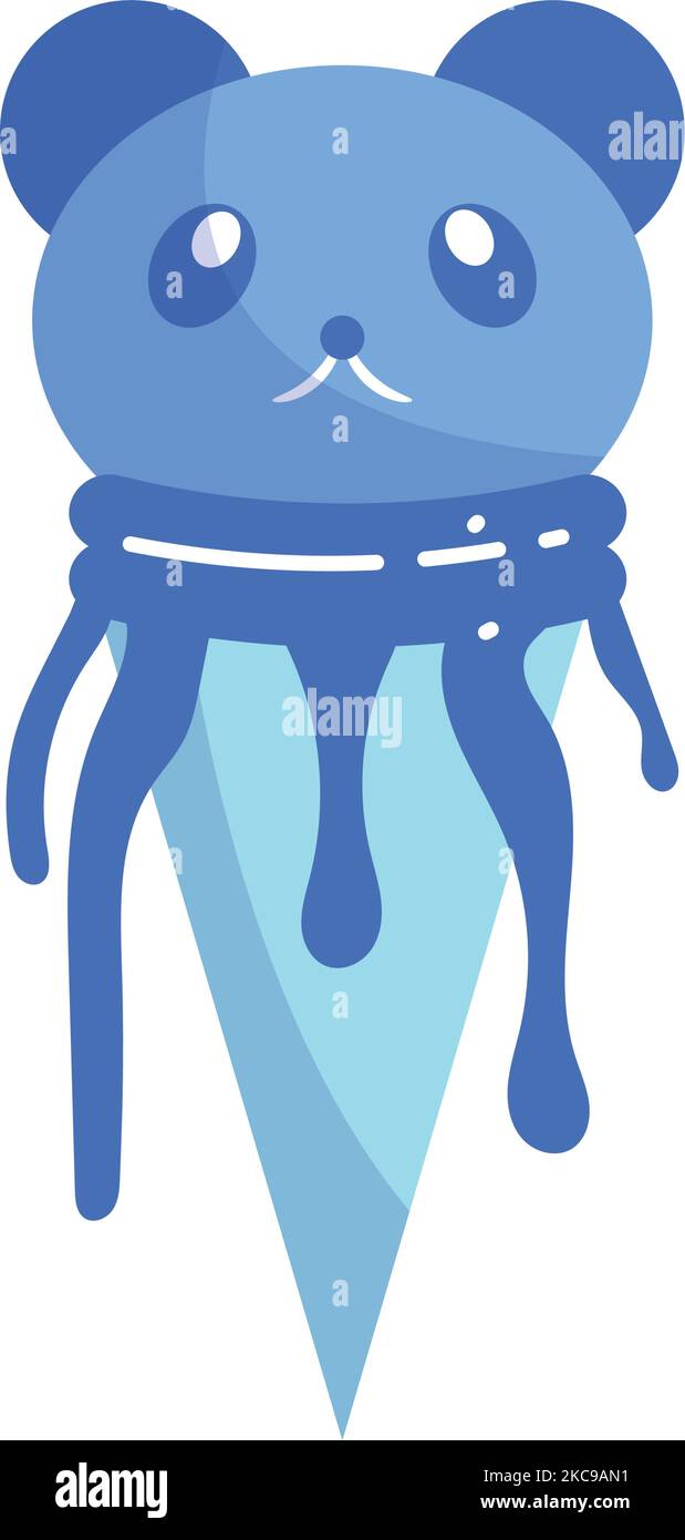 Isolated blue monochromed ice cream icon Vector Stock Vector Image ...