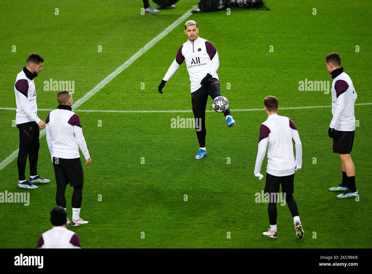 Leandro Paredes of Paris Saint Germain during the UEFA Champions League ...